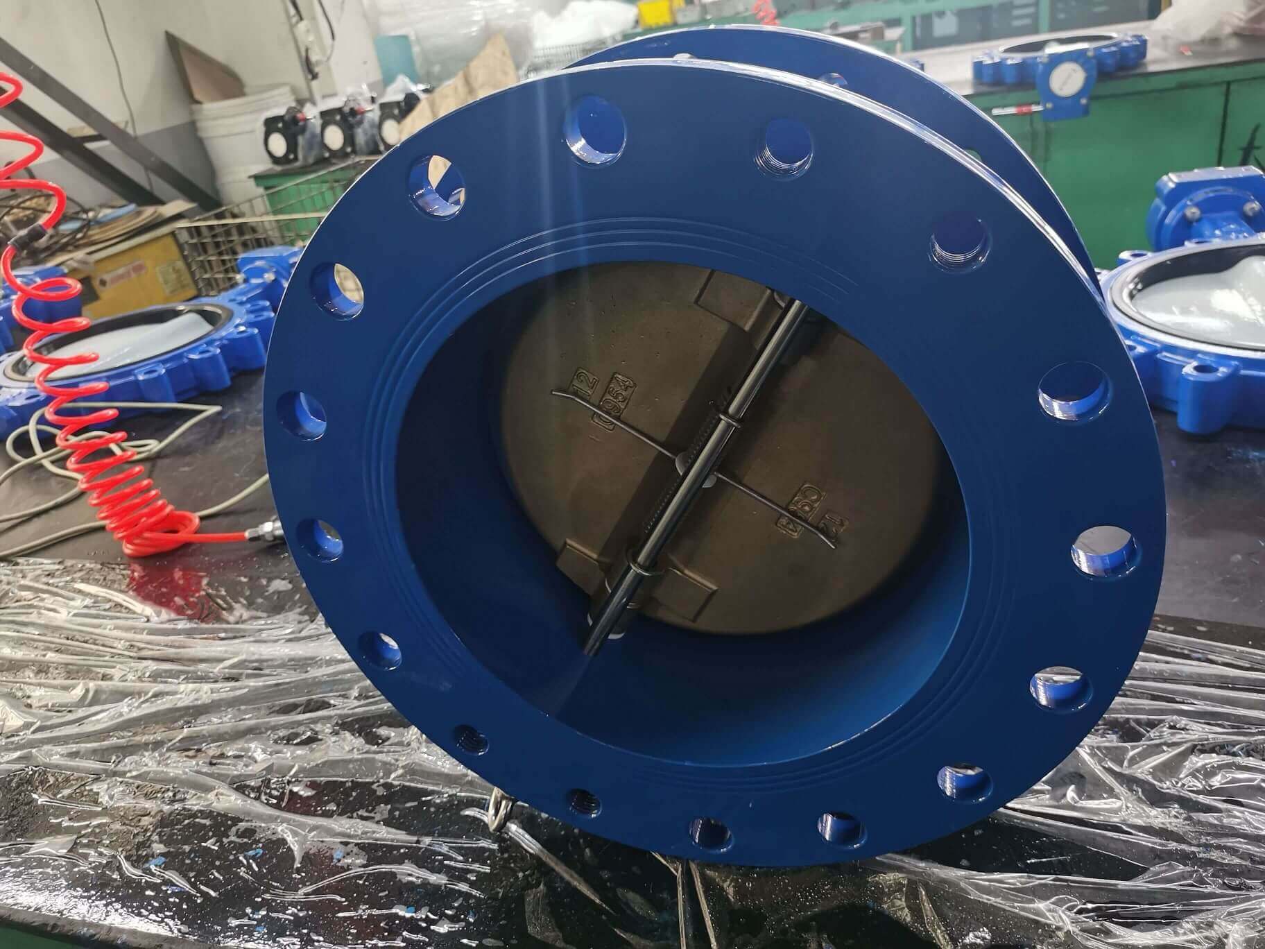 JIS standard 16K 300 Flanged Duo Check Valve 12 Inch - Buy JIS standard ...